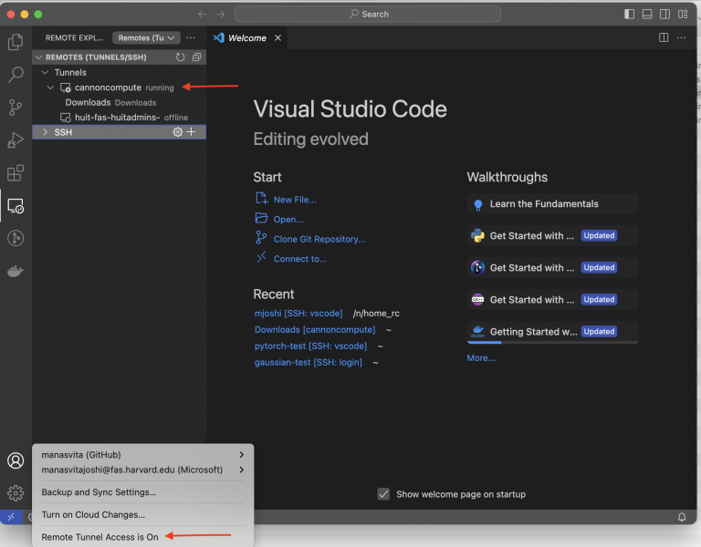 VSCode Remote Development via SSH and Tunnel – FASRC DOCS